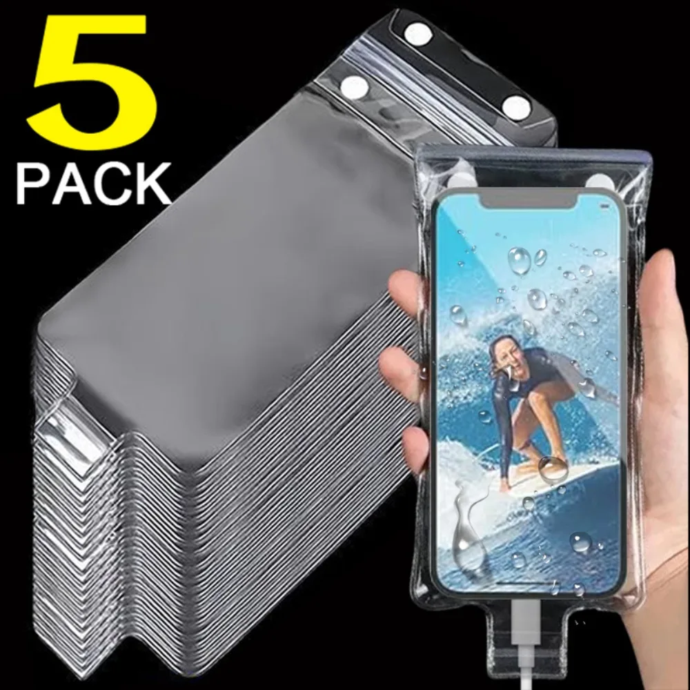 5/3/1PCS Transparent Waterproof Phone Covers Swimming Bags Underwater ...