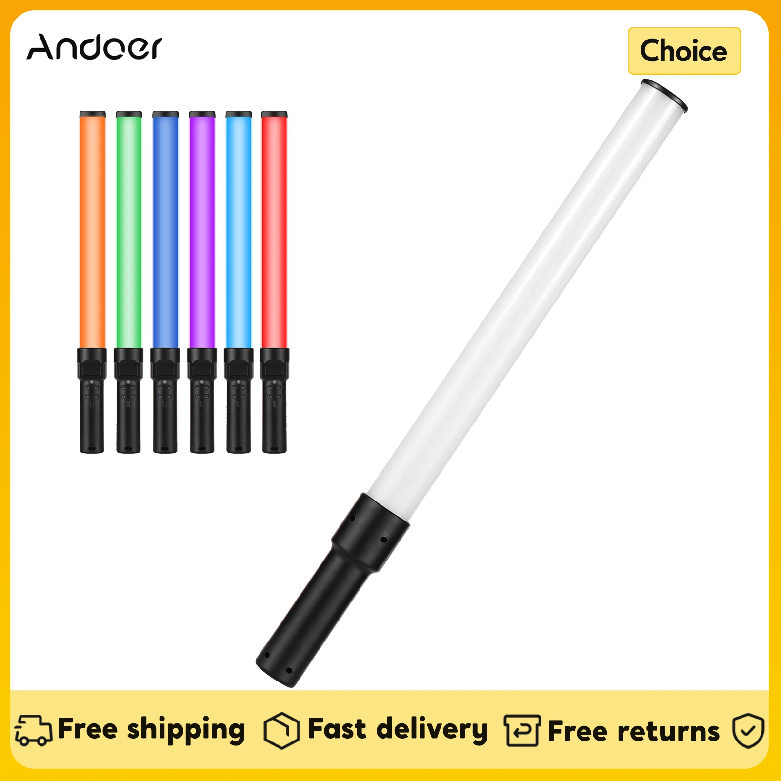 Andoer-Dimmable-RGB-Light-Tube-Handheld-LED-Video-Light-Wand-bateria ...