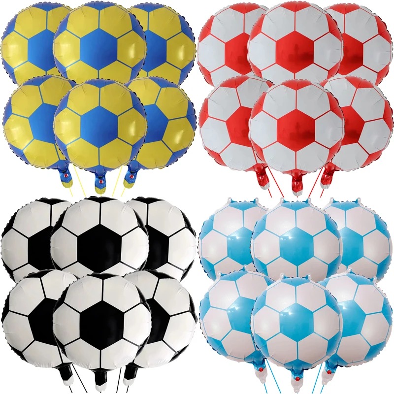 Globos de balón de fútbol de 18 pulgadas, 6 uds., deporte de fútbol ...