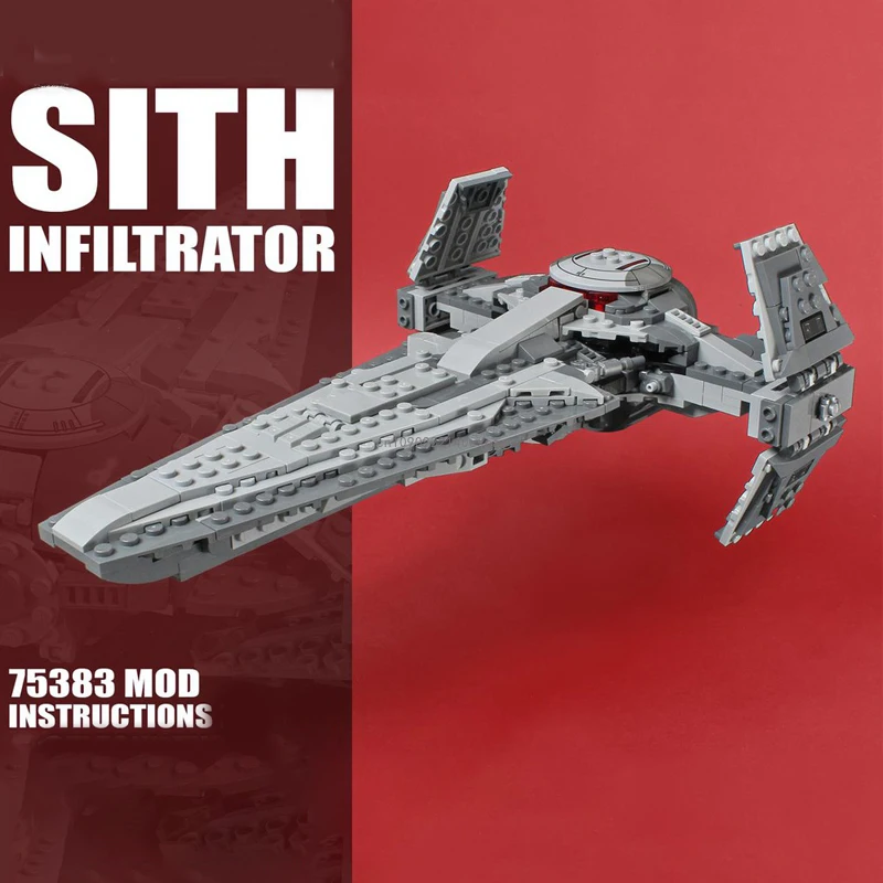 Star-Plan-MOC-640pcs-Sith-Infiltrator-75383-MOD-Fighter-SpaceShip ...