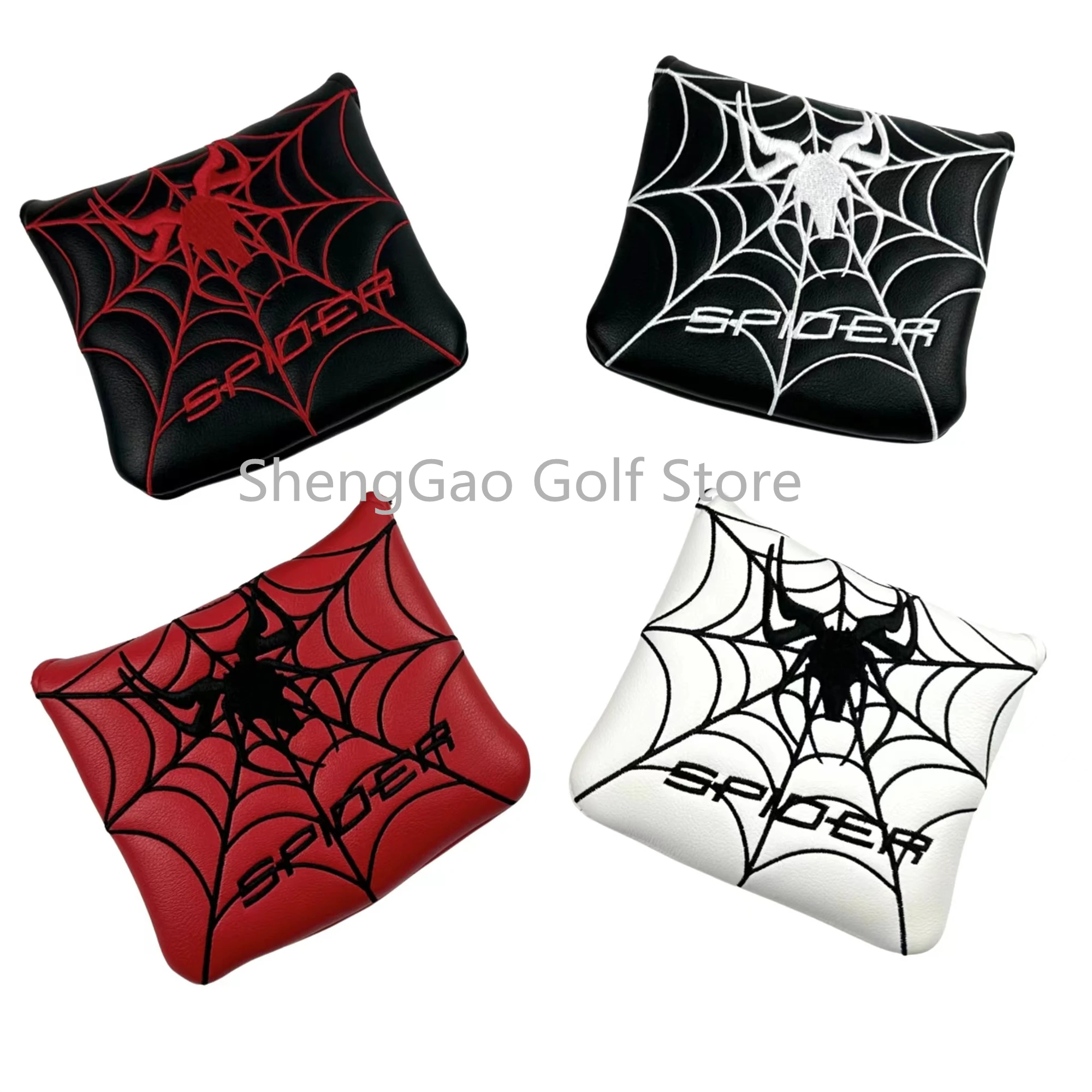 1pc-Spider-Embroidery-Pattern-Golf-Putter-Cover-PU-Leather-Large-Mallet ...