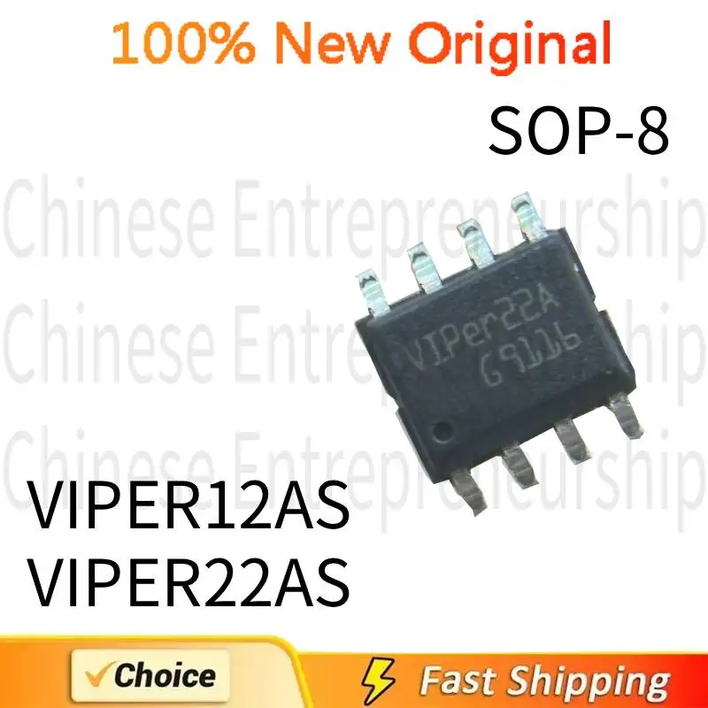 10 Uds SOP-8 SMD VIPER12AS VIPER22AS SOP-8 SMD chip de potencia IC 100% ...