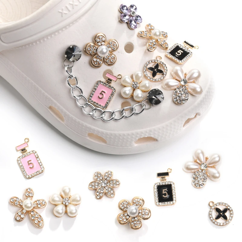 Crystal Diamond Buckle Croc Charms Designer DIY Pins Clips Shoes ...