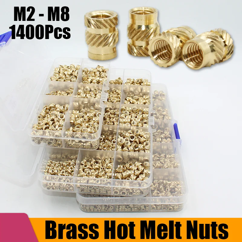 Hot-Melt-Brass-Insert-Nut-Soldering-Iron-Tip-Knurled-Thread-Injection ...