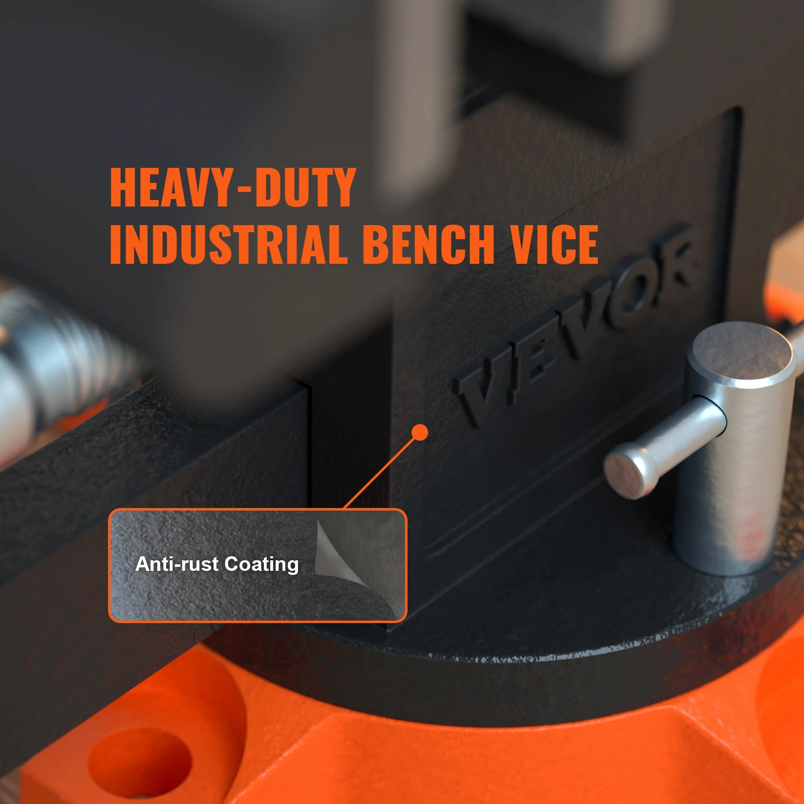 VEVOR Bench Vise 4.5" 6" 6.5" Multipurpose with Swivel Base & Anvil ...