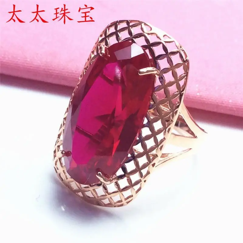 Genuine-Pure-Russian-585-Purple-Gold-Vintage-Big-Ruby-Ring-14K-Rose ...