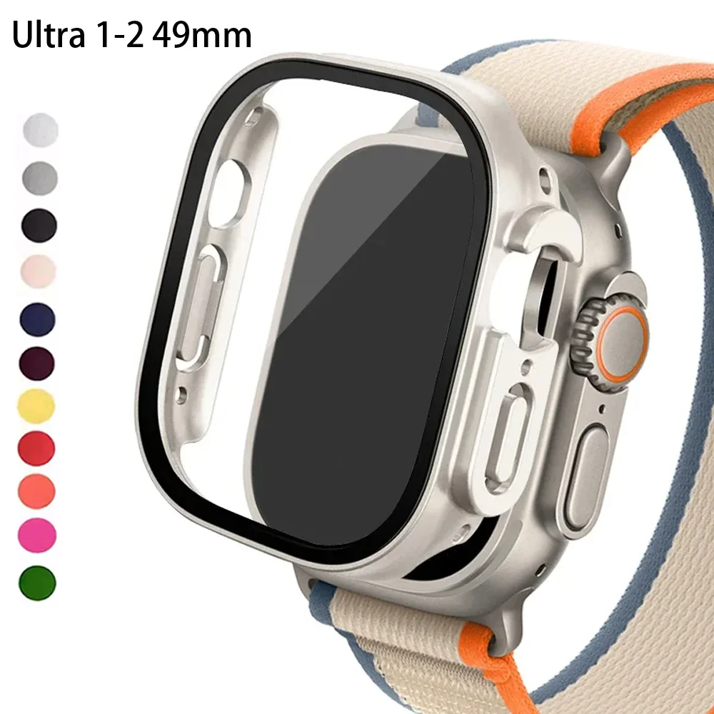 Glass-case-For-Apple-Watch-Ultra-2-49mm-case-smartwatch-PC-Bumper ...