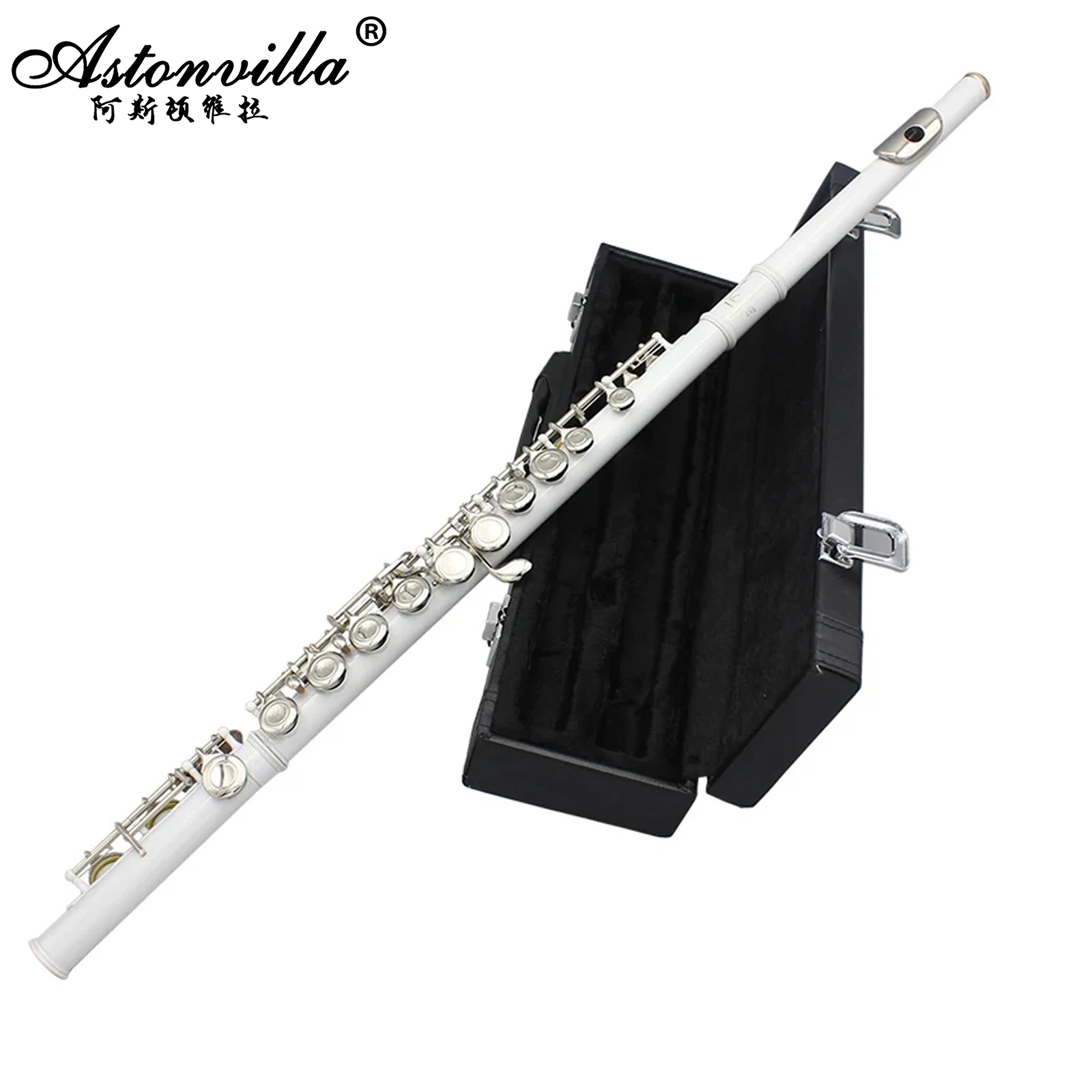White-16-Holes-Flute-Professional-C-Key-Flute-Closed-Open-Plated ...