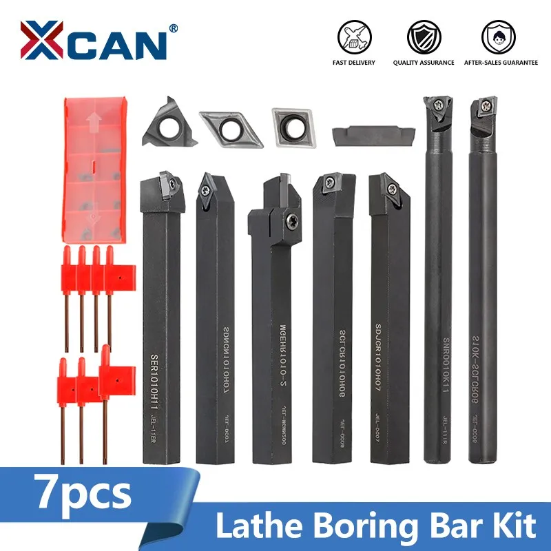 XCAN-CNC-Turning-Tool-7pcs-Lathe-Boring-Bar-Kit-10mm-Shank-Carbide ...