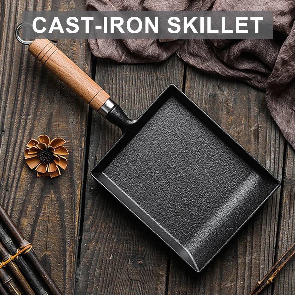 Cast-Iron-Japanese-Omelette-Pan-Non-Stick-Tamagoyaki-Pan-Rectangle-Mini ...