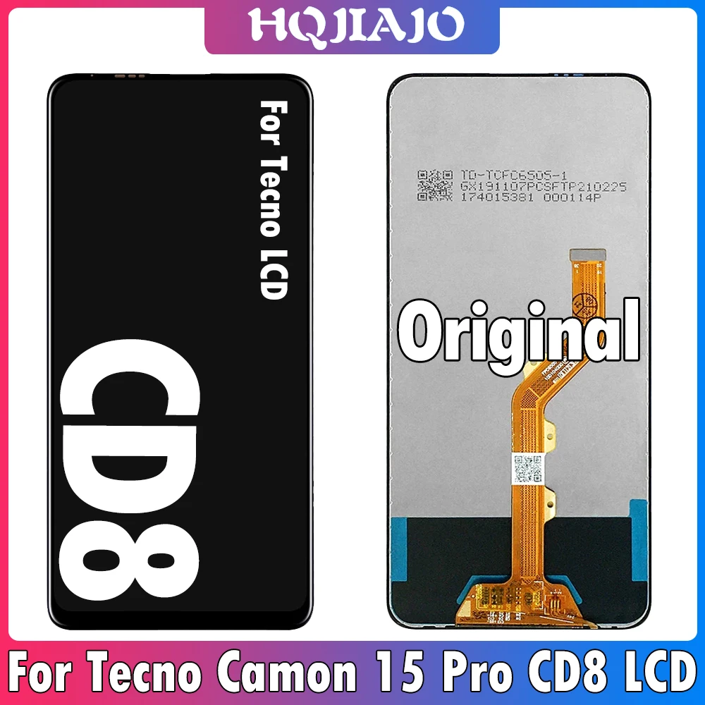 Original-For-Tecno-Camon-15-Pro-CD8-LCD-Display-Assembly-Complete-Touch ...