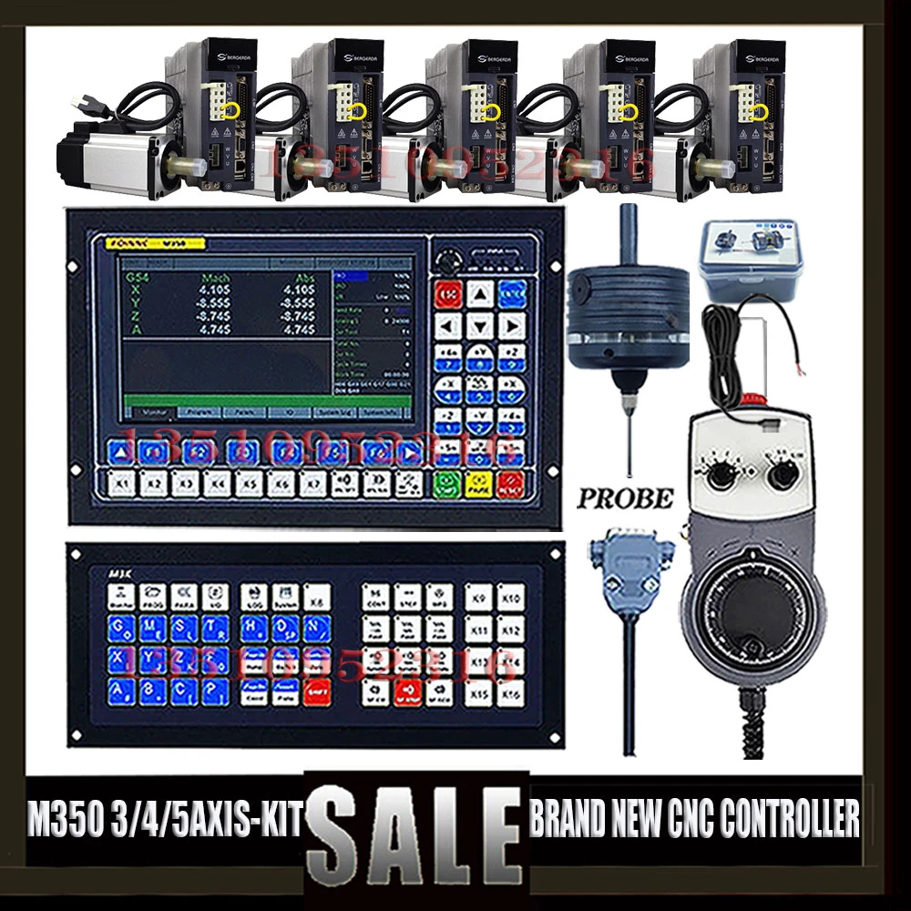 The New M350 3/4/5 Axis Cnc Engraving Machine Controller With 750w 220v ...