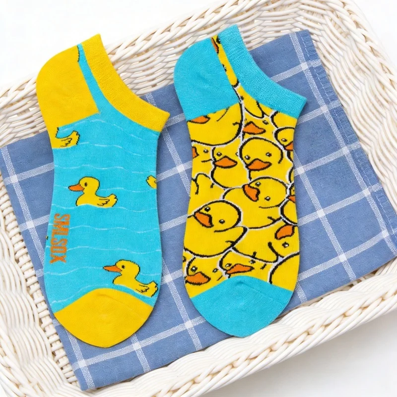 1 pair Cartoon Little Yellow Duck AB Socks Women's Spring Summer ...