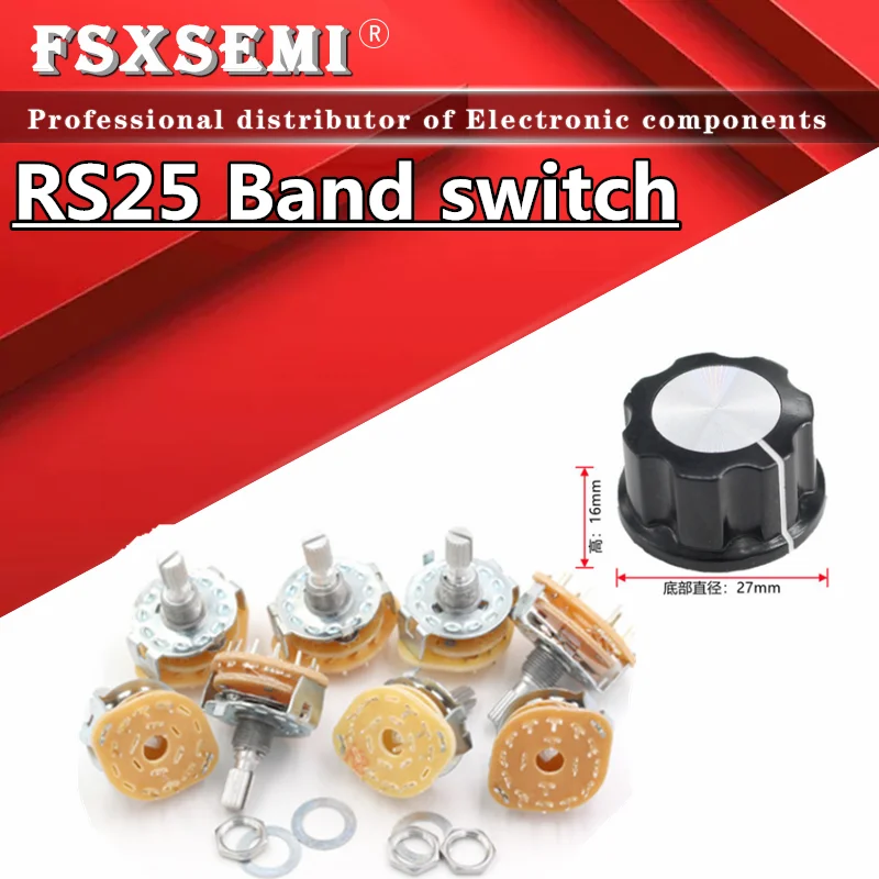 1pcs-RS25-Band-switch-2P4T-2P5T-2P6T-3P3T-3P4T-1P11T-Rotary-Switch ...