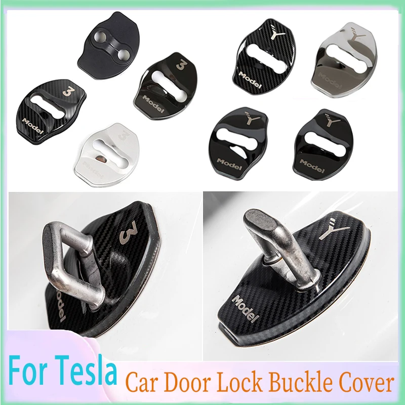 4Pcs-Car-Door-Lock-Buckle-Protection-Cover-Stainless-Steel-Car-Door ...