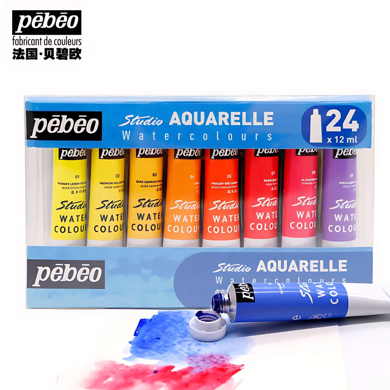 Pebeo-Watercolor-Paint-24-Colors-15ML-Regular-Color-Special-Color ...
