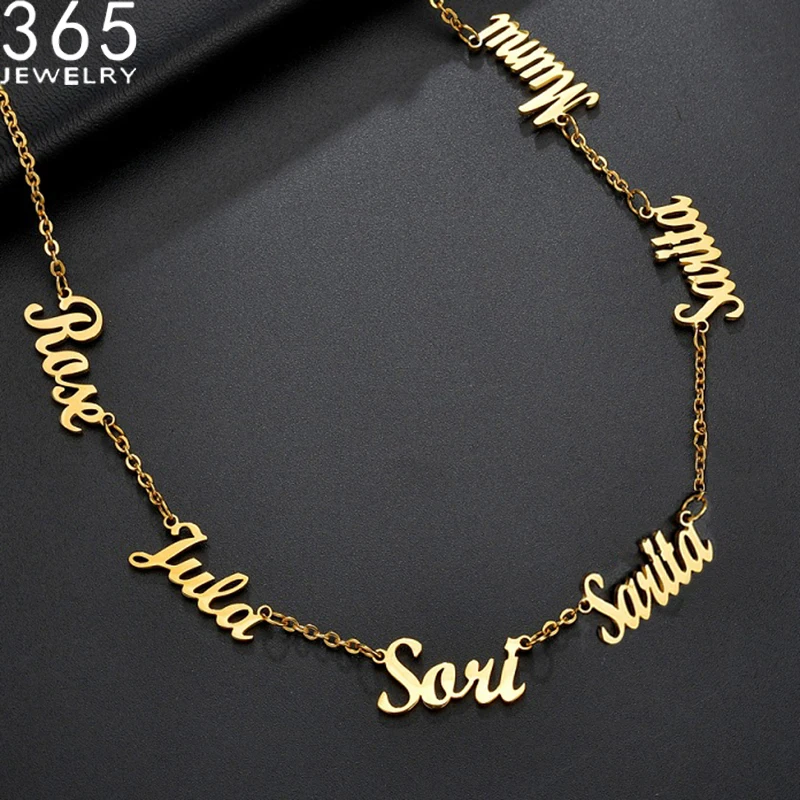 Trendy-Custom-Multiple-Names-Necklace-Personalized-Stainless-Steel ...