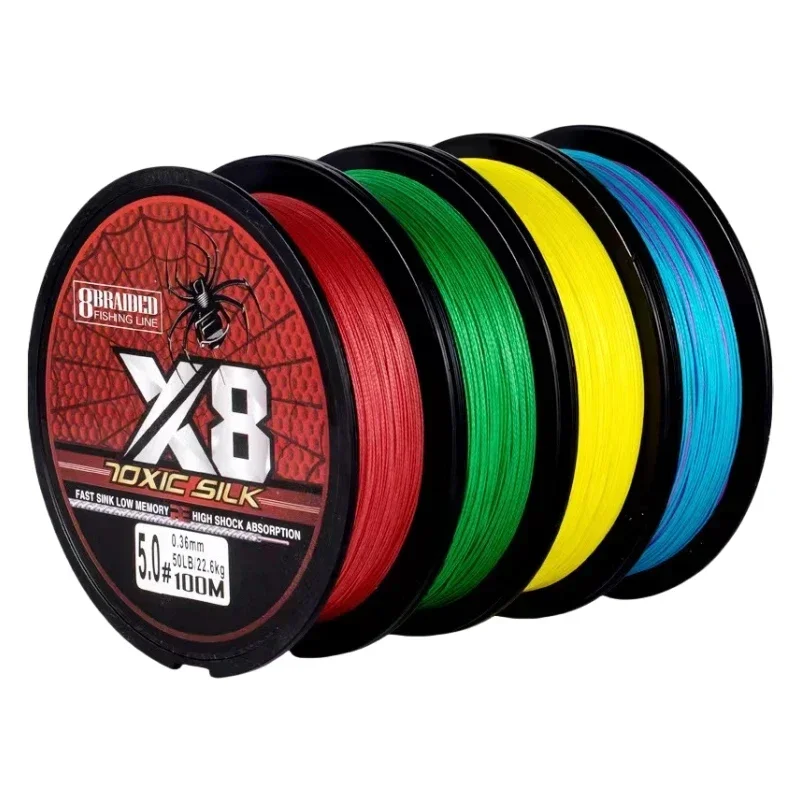 1-Pc-100M-Super-Strong-Fishing-Line-8-Weaves-Monofilament-Nylon-Fishing ...