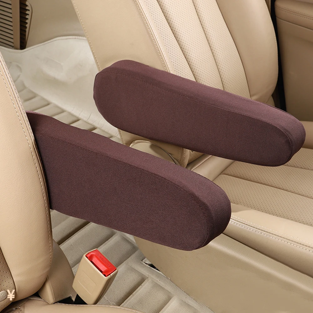 1-Pair-Car-Armrest-Cover-Elasticity-Cloth-Fabric-Car-Centre-Console-Arm ...