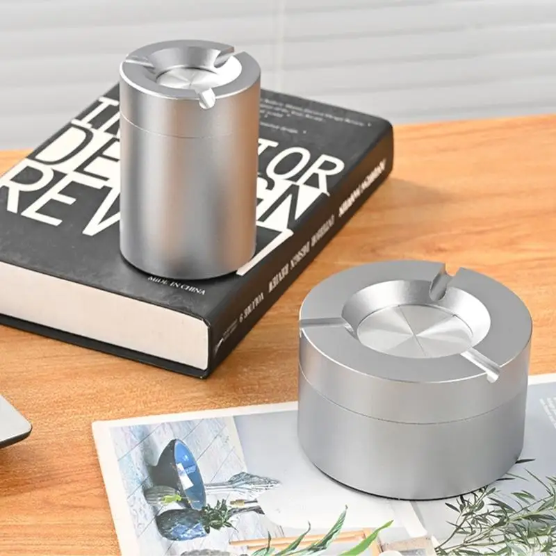 (1 Piece)360° stainless steel twist-lock ashtray Smokeless Design ...