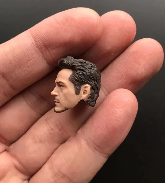 1/12 Superhero Series Man Tony Head Sculpture Carving Model Fit 6inch ...