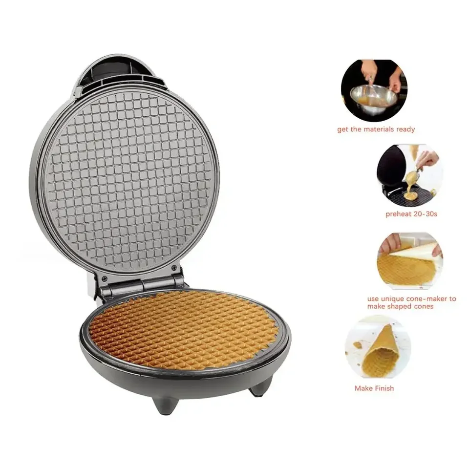 Mini Hg Cono Antiadherente A Gas For Gofres Egg Roll Baker Waffle Maker