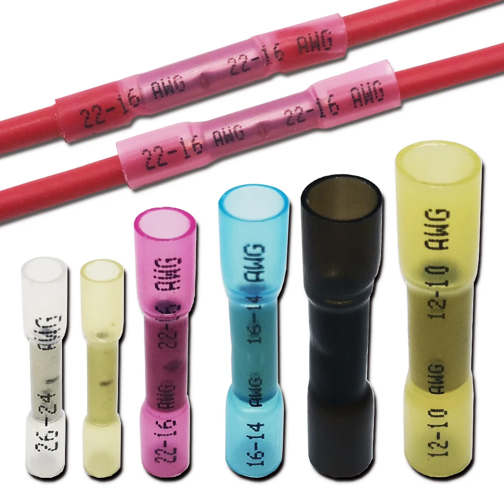 COSSE ELECTRIQUE,BHT5.5-5 PCS--Thermorétractable Butt Connecteurs De ...