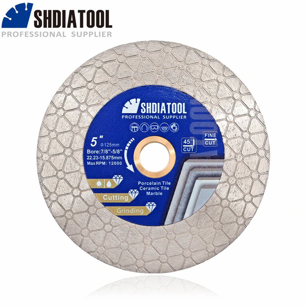 SHDIATOOL-1pc-5Inch-Double-sided-Diamond-Cutting-Grinding-Saw-Blade ...