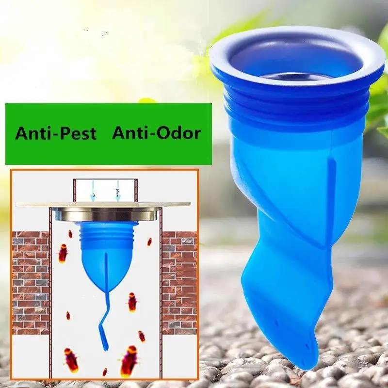 Floor Drain Anti Odor Smell Sinks Sewer Pipe Silicone Stopper Waste ...