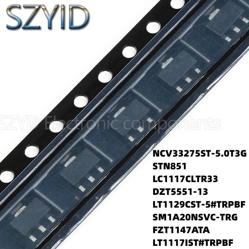 100PCS-SOT223-NCV33275ST-5-0T3G-STN851-LC1117CLTR33-DZT5551-13-LT1129CST-5-TRPBF-SM1A20NSVC-TRG ...