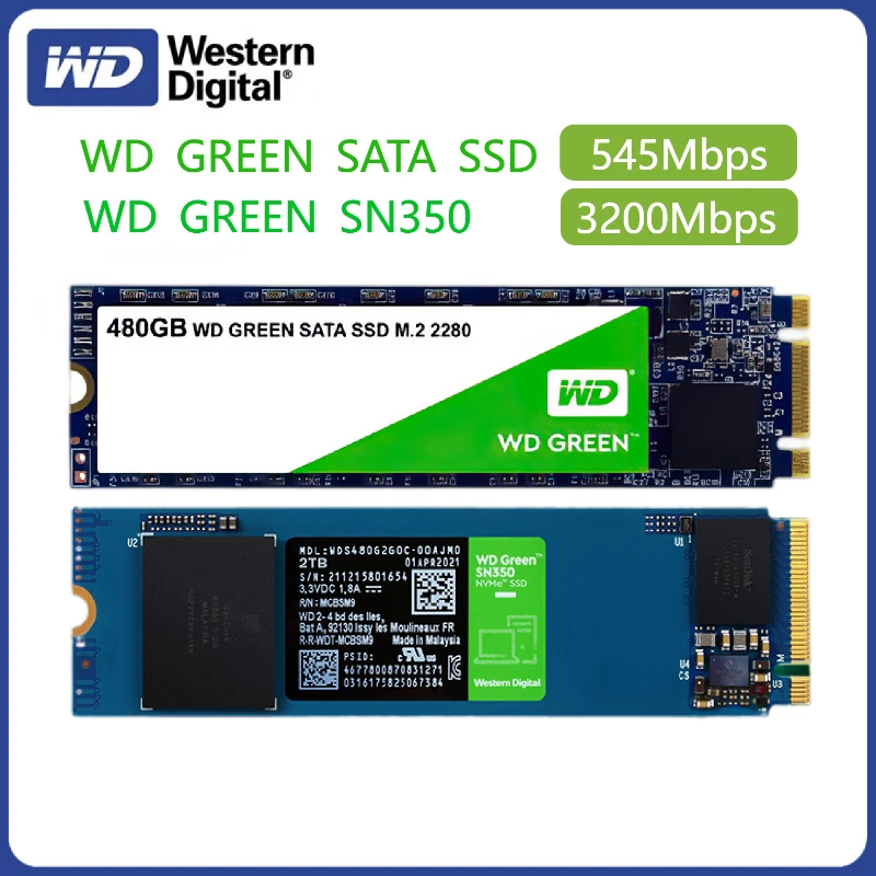 Western Digital-unidad interna de estado sólido, dispositivo original, WD Green, SN350, NVMe ...