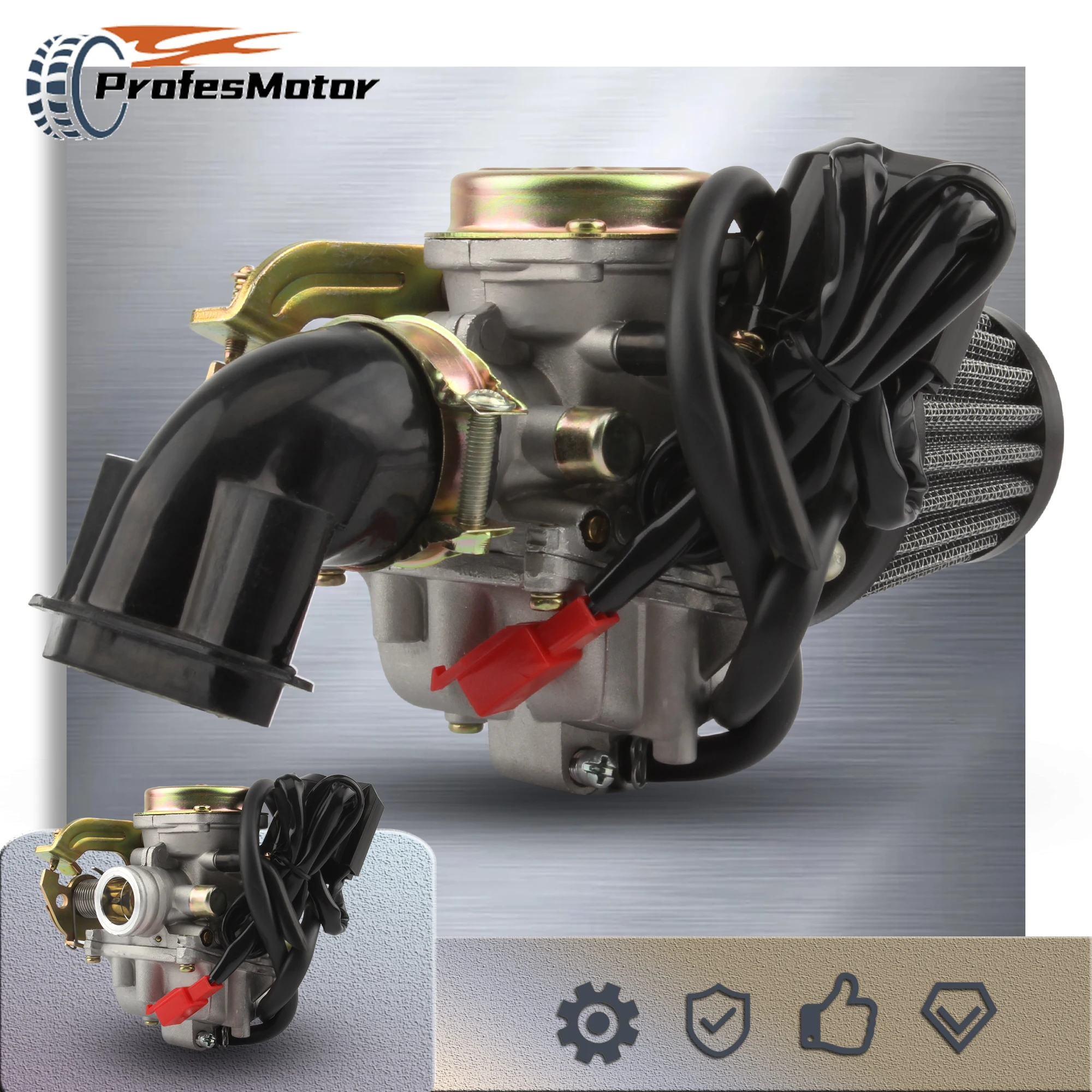 GY6-50CC-Motorcycle-Carburetor-18mm-High-Performance-139QMB-Carburetor-With-Power-Injection ...