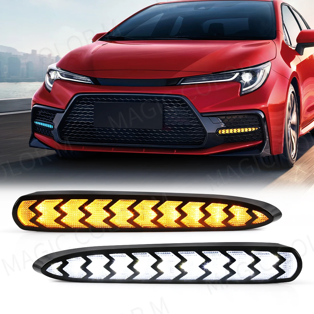 3-Functions-Car-LED-Daytime-Running-Light-For-Toyota-Levin-Sport-2021 ...