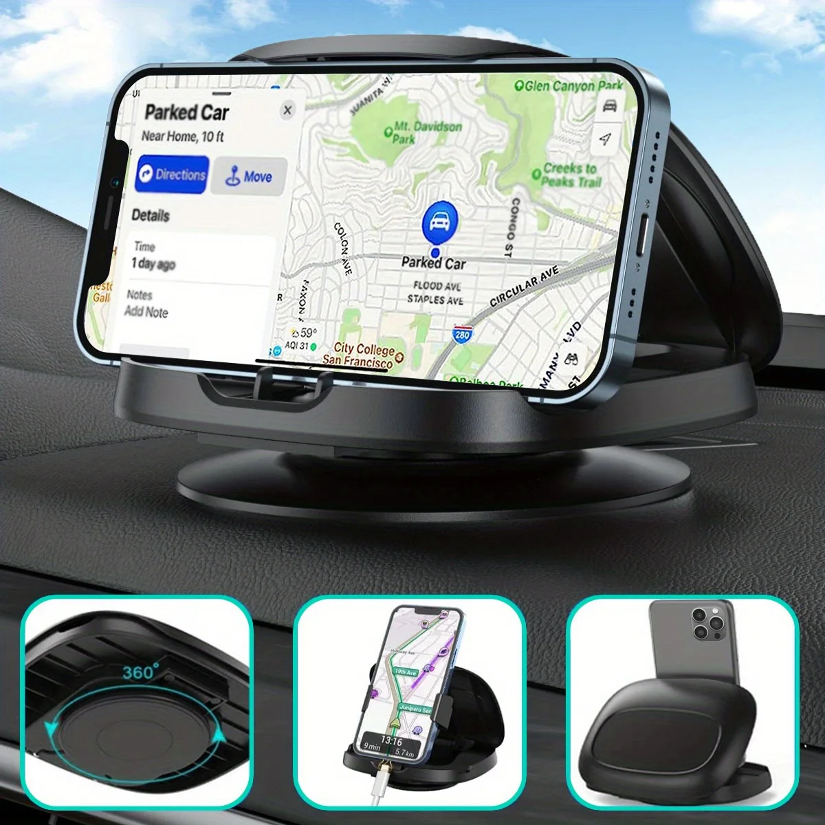 Universal-Car-Phone-Holder-Upgraded-Multifunctional-360-Rotating-Car ...