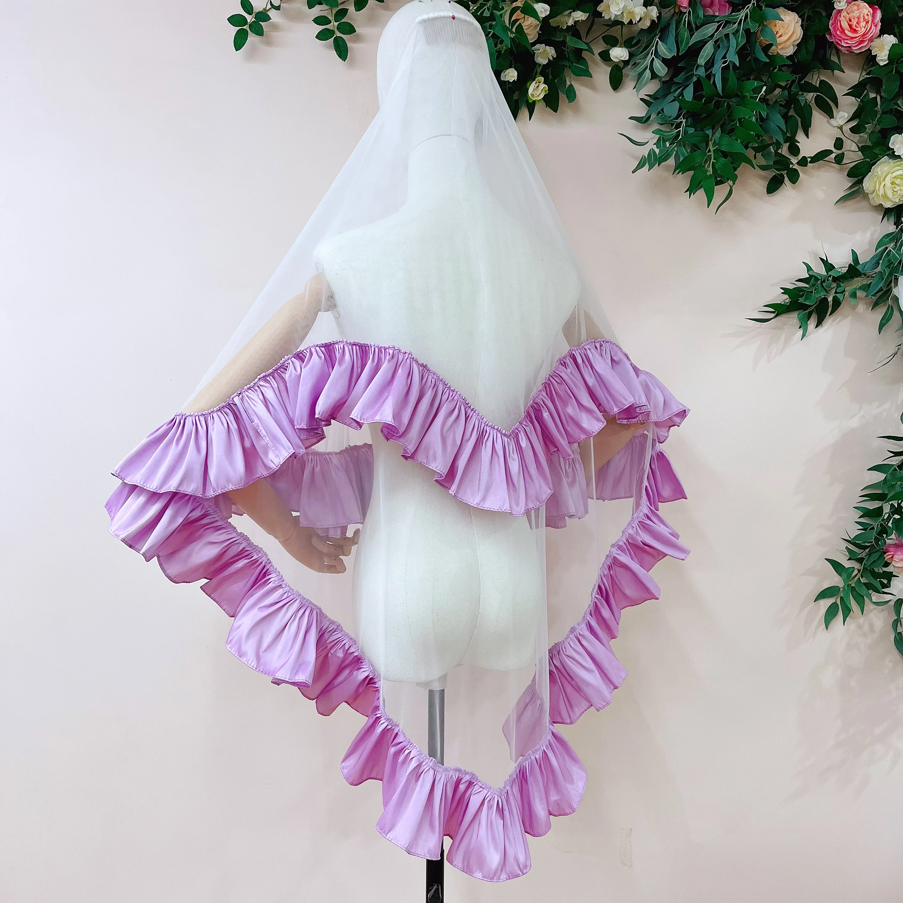 Heart Shape Veil Sweart Heart Romantic Wedding Veils Beautiful Face ...