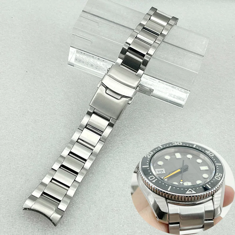20mm Watch Band Strap Fit Seiko SPB185 SPB187 Watch Case Deployment ...