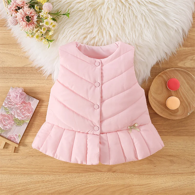 Baby-Girl-Vest-Winter-New-Solid-Color-Beautiful-Girl-Dress-Warm-Striped ...