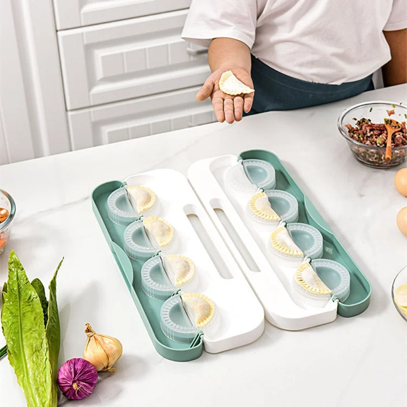 Creative Plastic Dumpling Mold Multi Holes Hand Press Dumpling Stamp ...