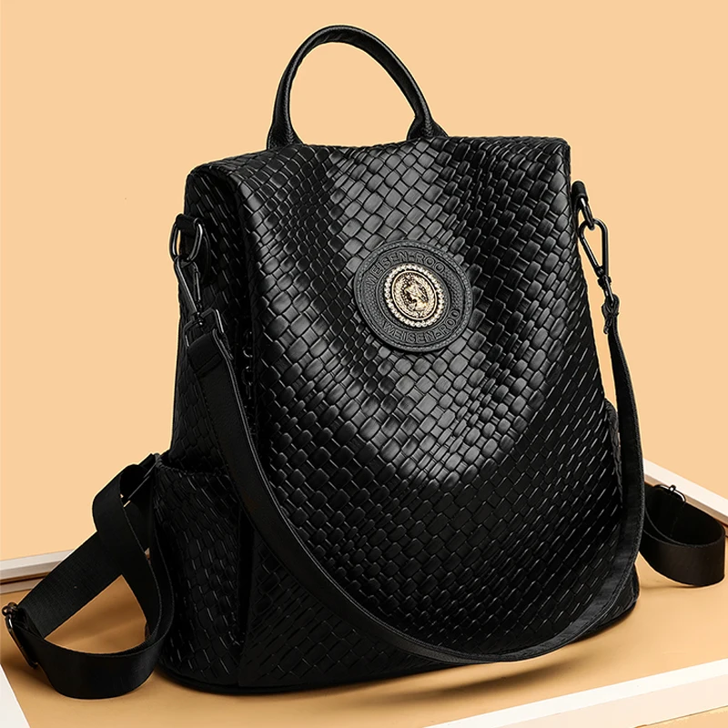 Large-Capacity-Solid-Color-Designer-Women-s-Backpack-Waterproof-Wear ...