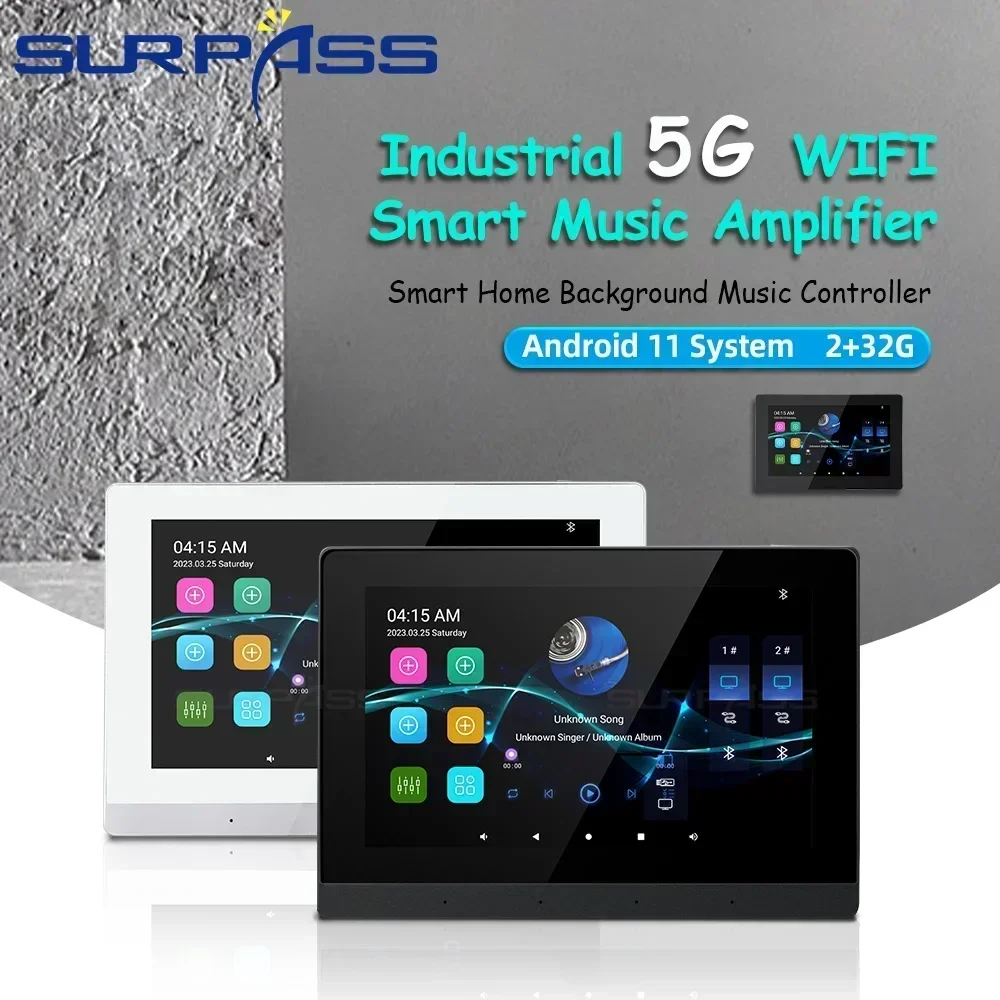 WIFI-in-Wall-Amplifier-7-Bluetooth-Touch-Screen-Android-11-Wall-Panel ...