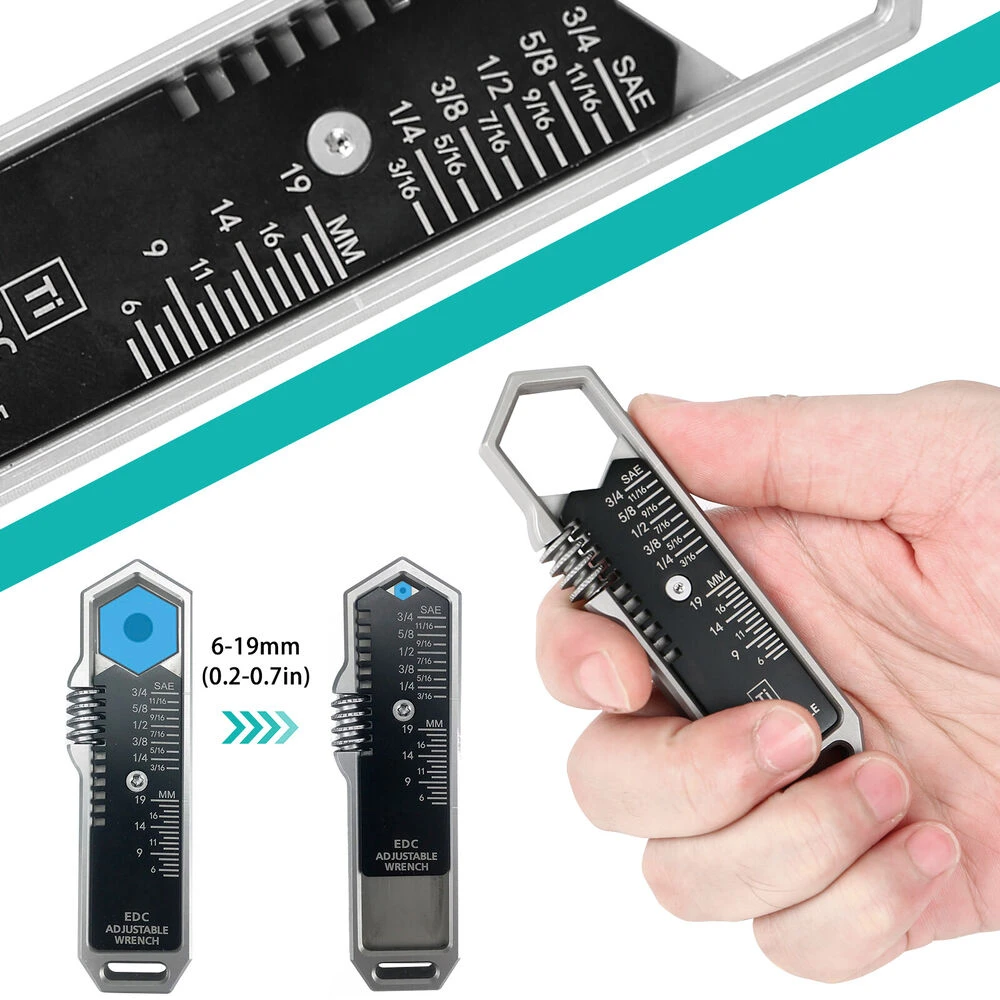 Alloy EDC Wrench Spanner 6-19mm Adjustable Wrench Spanner ...