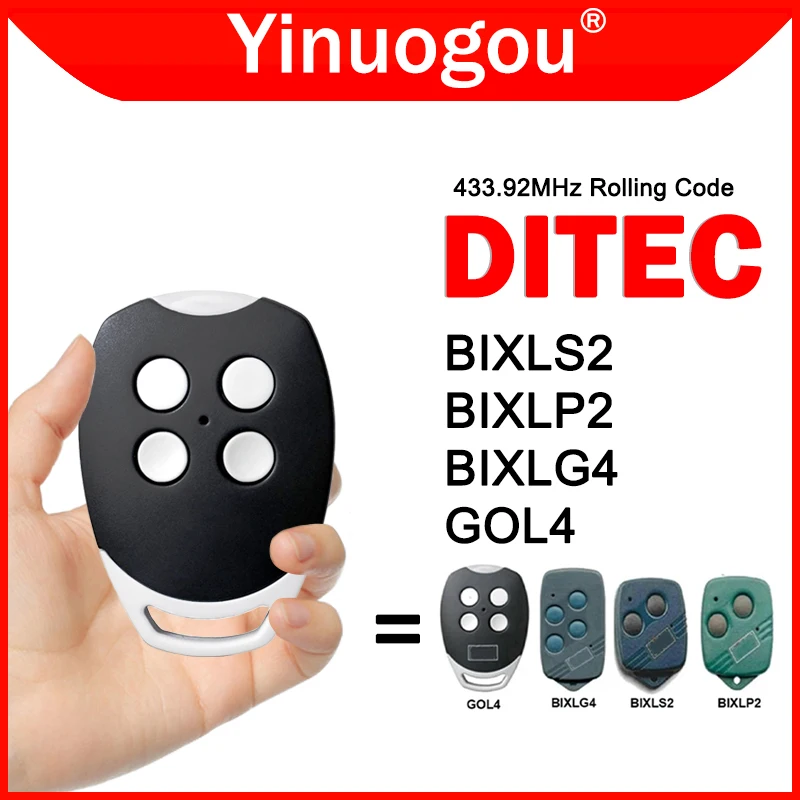 DITEC GOL4 BIXLS2 BIXLP2 BIXLG4 Garage Door Remote Control 433.92MHz ...