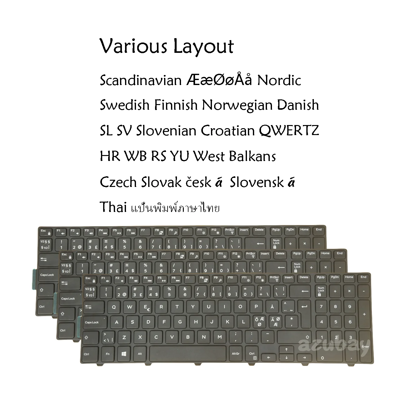 Keyboard-For-Dell-Inspiron-5551-5552-5555-5558-5557-5559-5566-5576-5577 ...