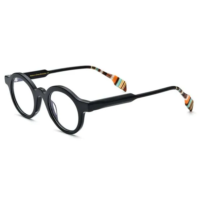 53153 Retro Fashion Men Women Acetate Frame New Round Printing ...