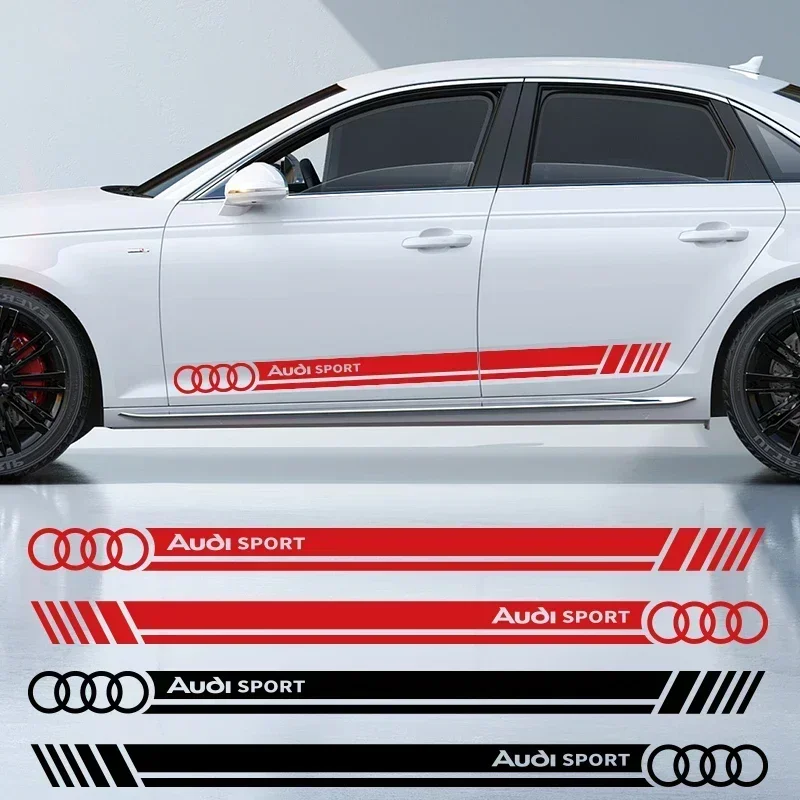 2pcs-Car-Body-Side-Long-Strip-Stickers-for-Audi-Sline-A4L-A1-A3-A7-RS4 ...