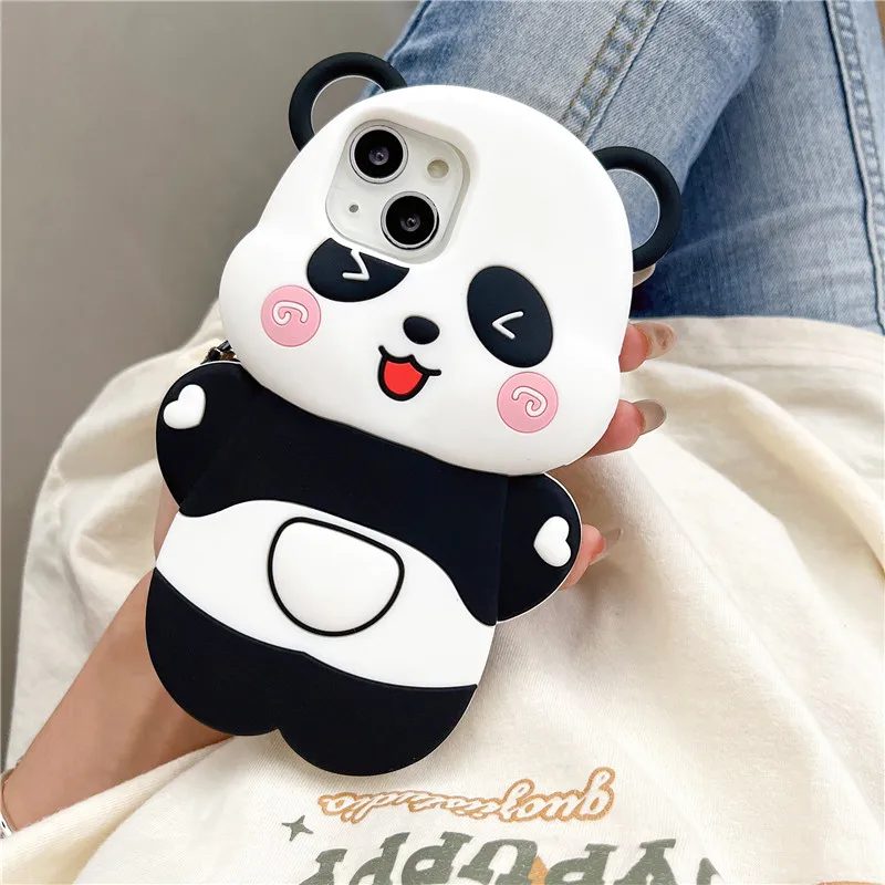 Lovely Cartoon Ppanda 3D Case For iphone 13 12 14 Pro Max i11 13promax ...