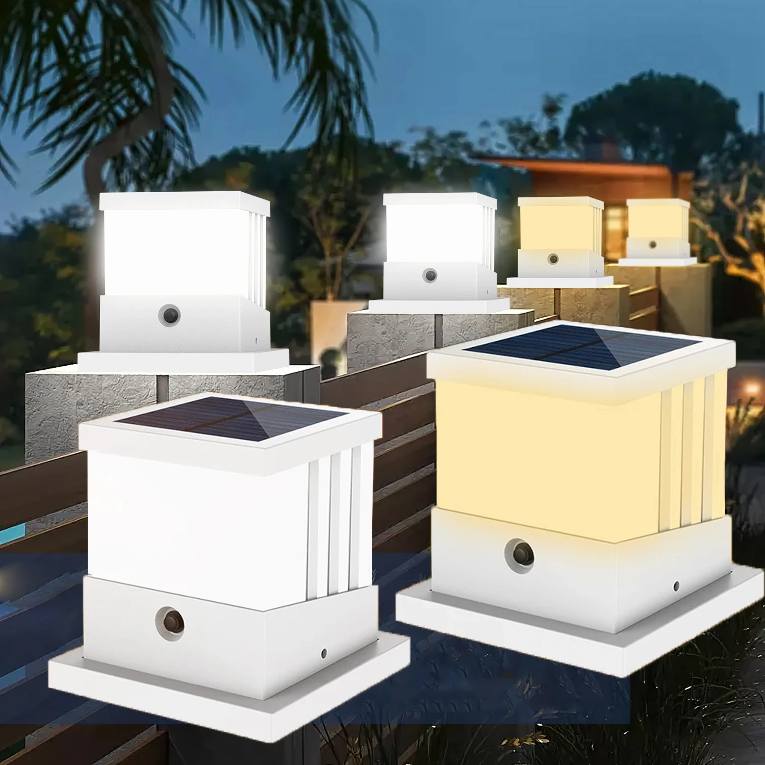 4pcs-Solar-Post-Light-Outdoor-Garden-Fence-Landscape-Decoration-Solar ...