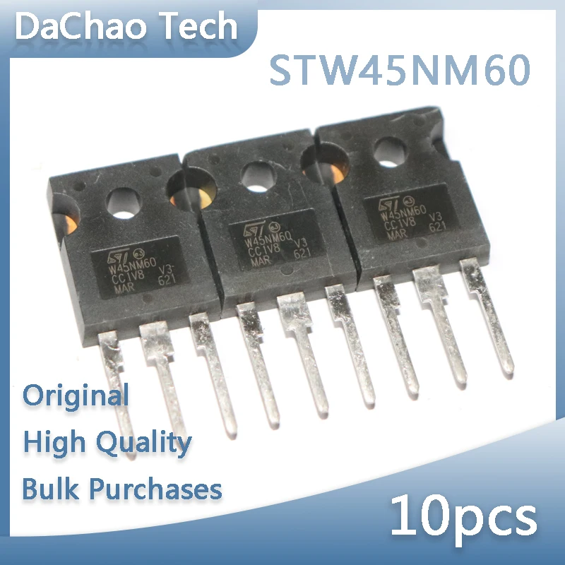 10 pces stw45nm60 45nm60 600v 45a st fet para 247 original novo| | - AliExpress