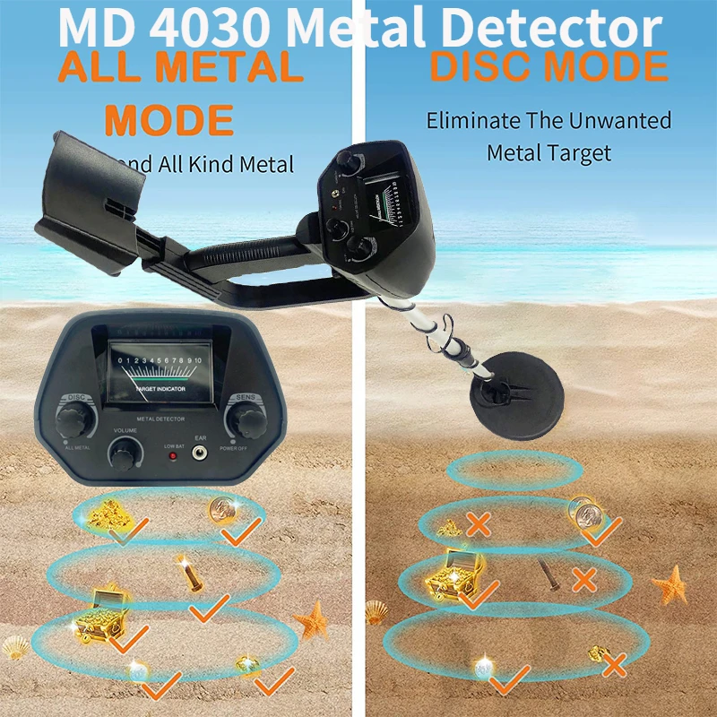 HOT MD4030 Metal Detector Gold Treasure Detector Underground Metal ...