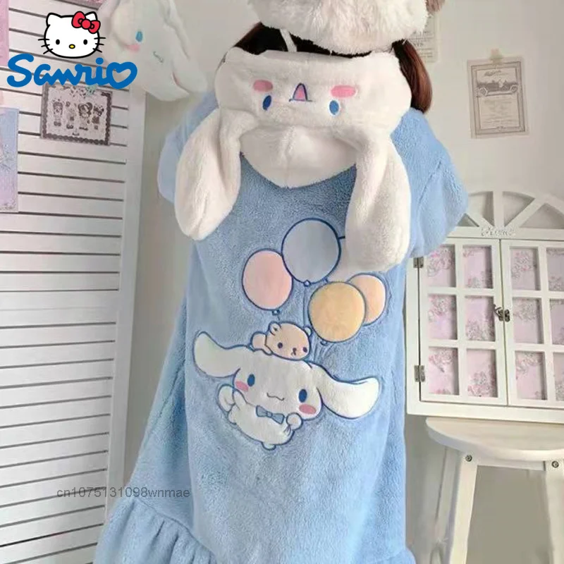 Sanrio-Cinnamoroll-Embroidered-Pattern-Cotton-Plush-Pajamas-Set-for ...